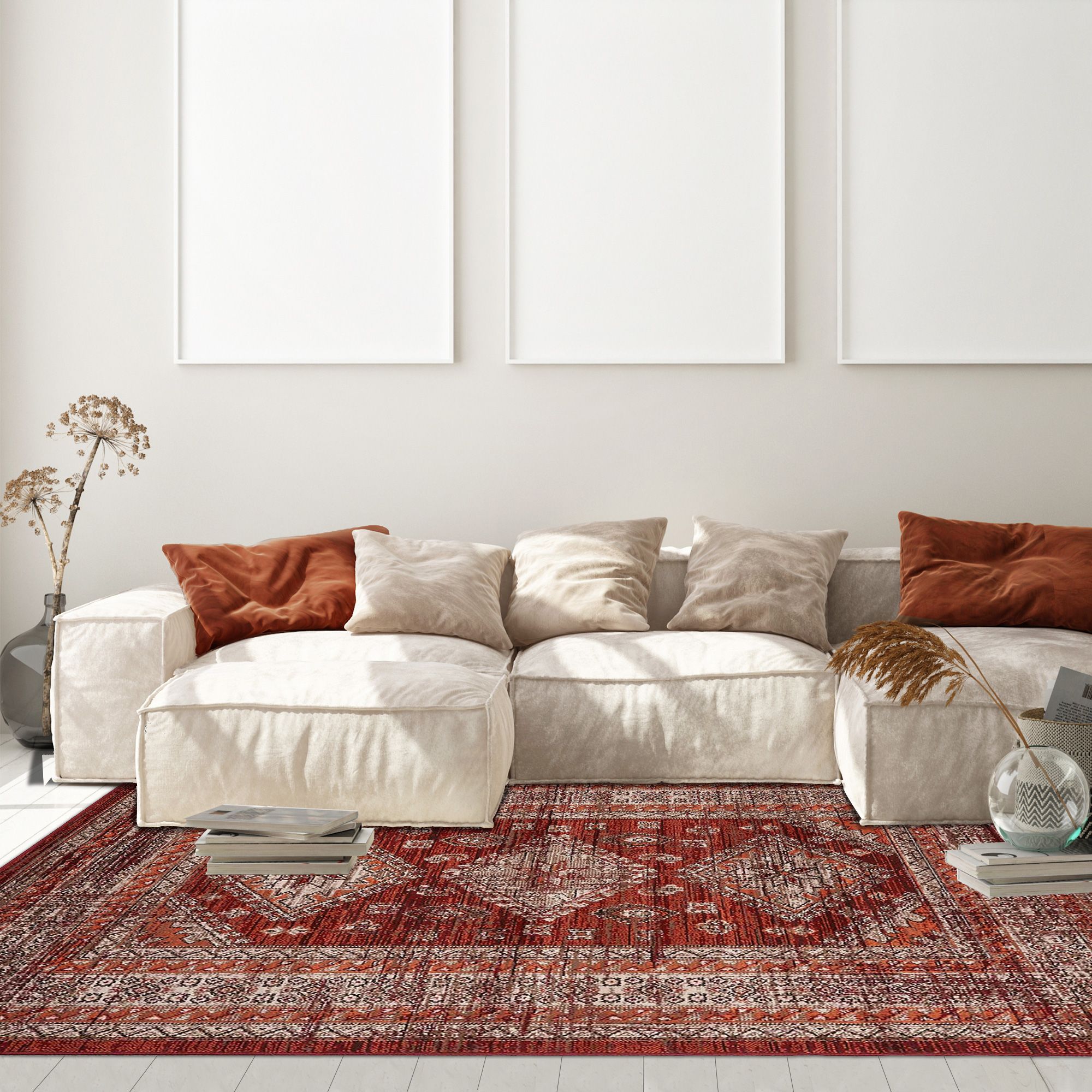 Livraison Gratuite - Tapis orient style AF DAZOR Rouge - Paiement ...